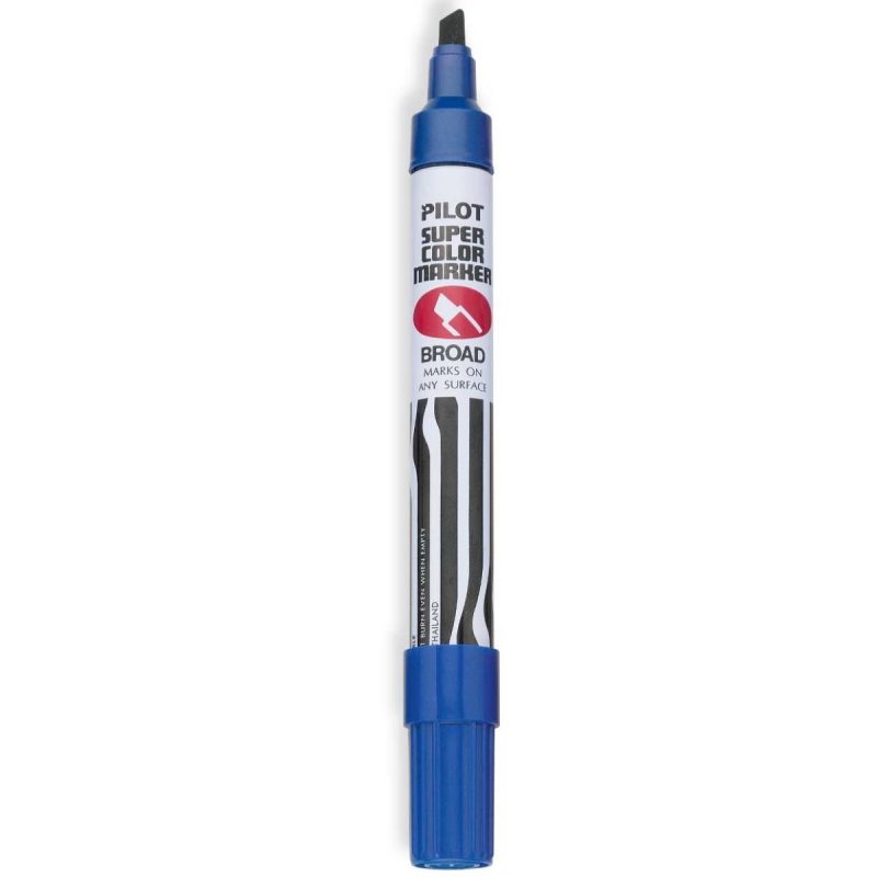 Schorin Company | Blue Broad Chisel Tip Pilot Permanent Marker ...
