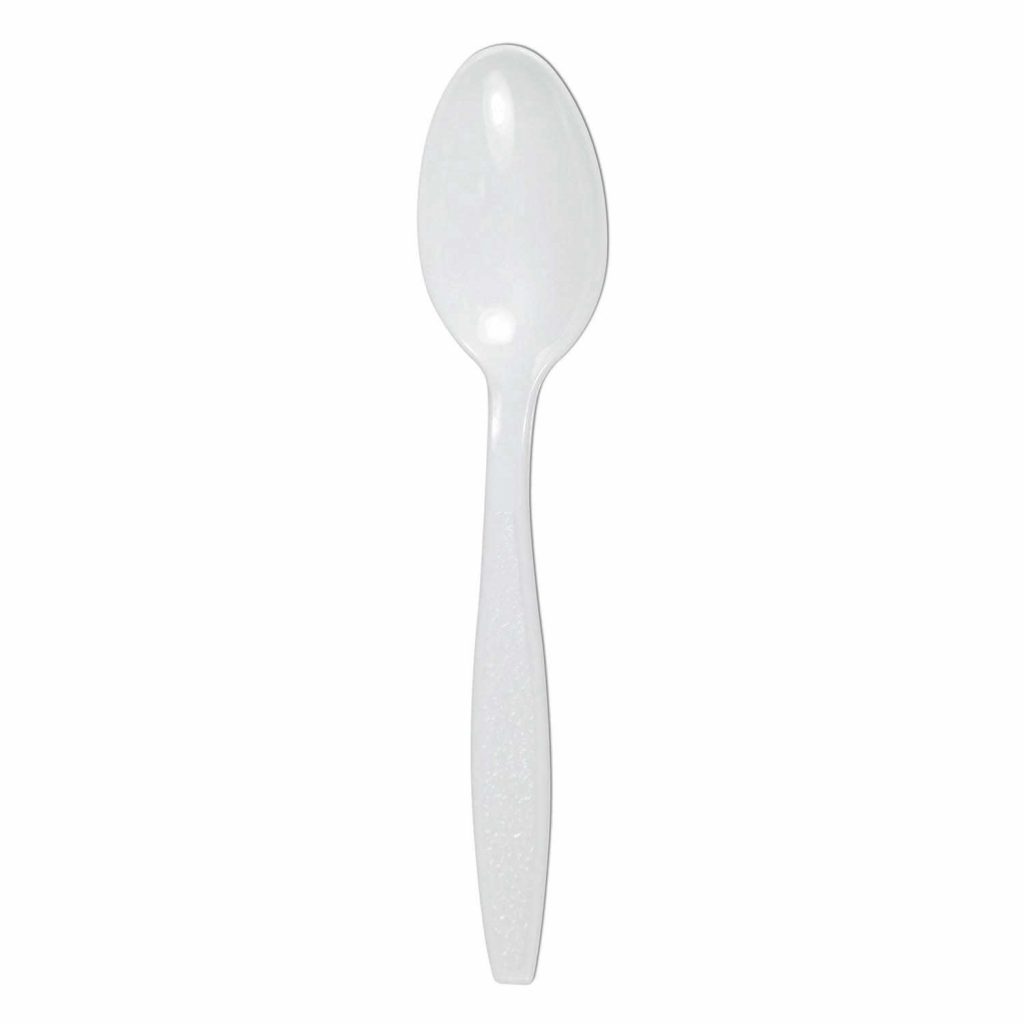 Schorin Company | Extra Heavy Duty White Plastic Spoons 1000/cs Bulk ...