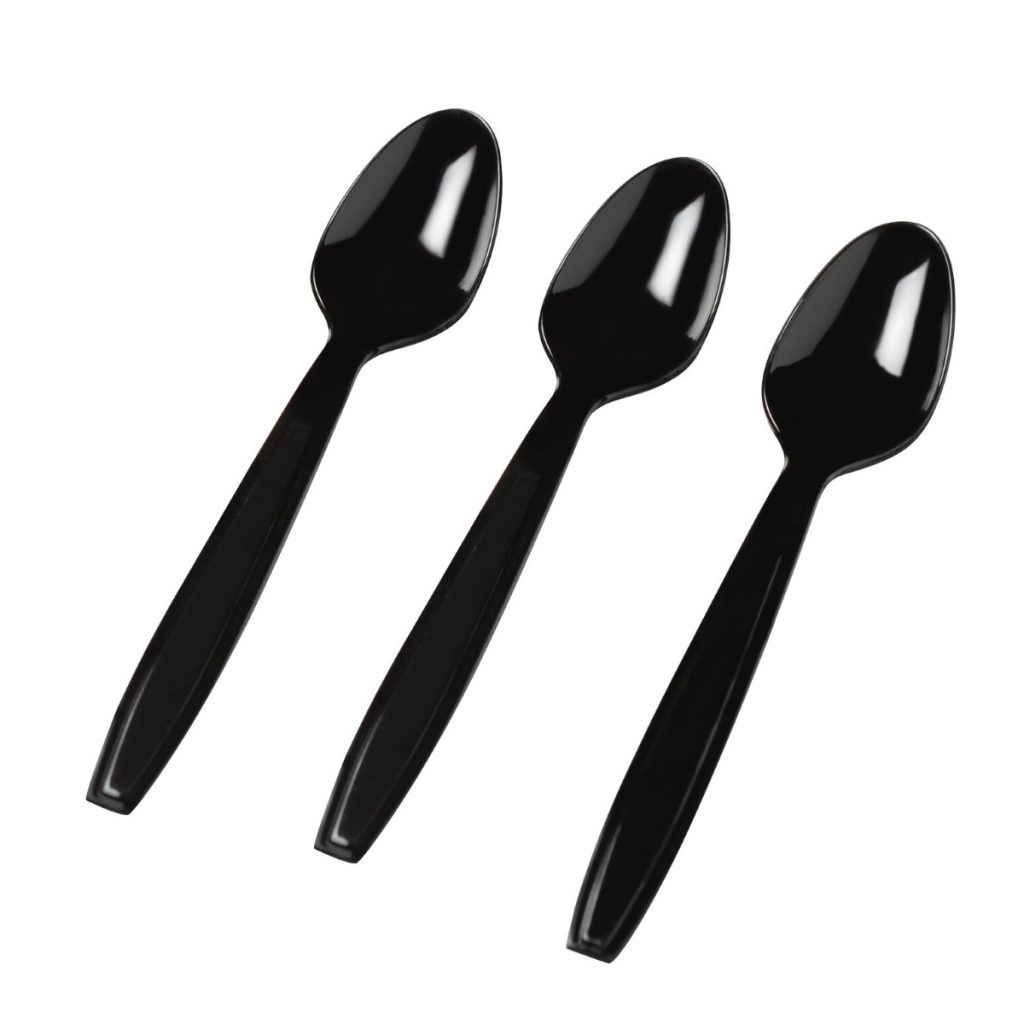 Schorin Company | Extra Heavy Duty Black Plastic Spoons 50/pkg ...