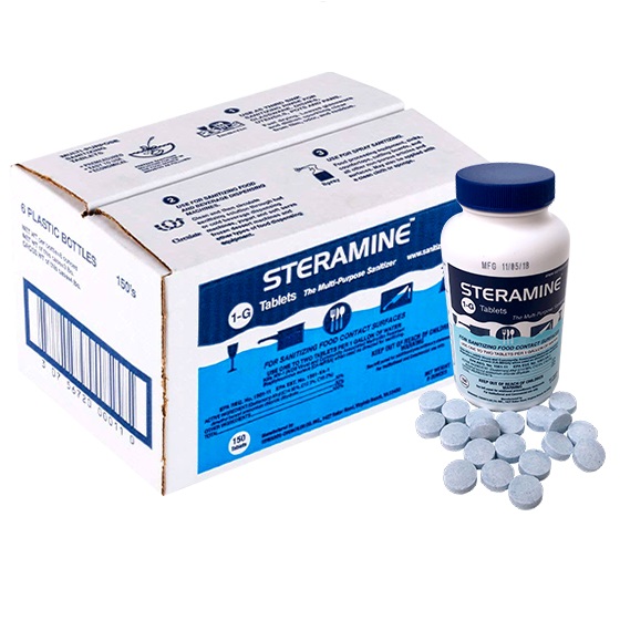 Schorin Company | Steramine 1-G Sanitizing Tablets 150/bottle 8 oz ...